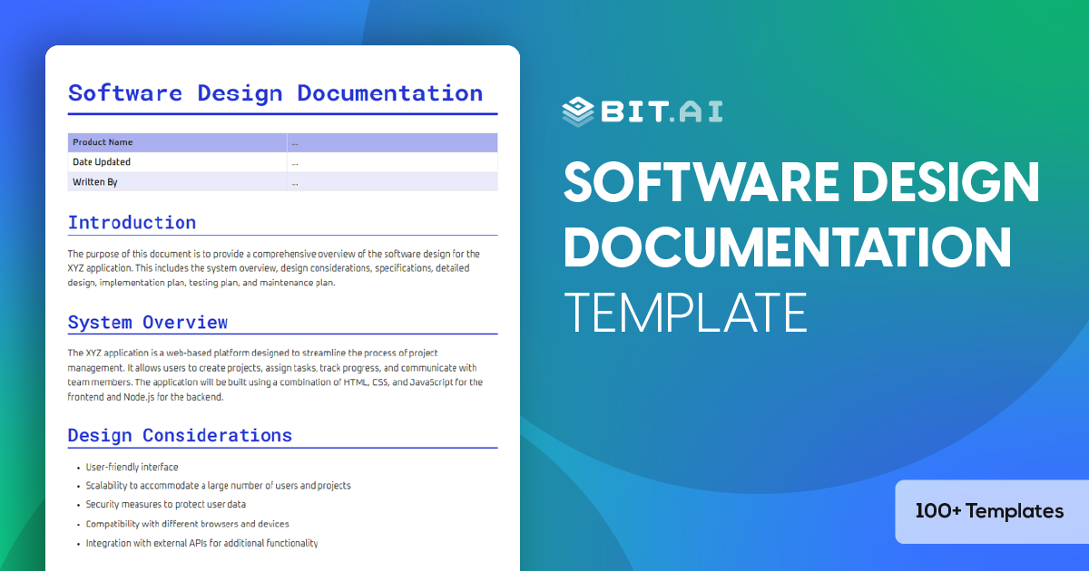 Software Design Document Template Bit Ai